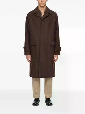 Tagliatore Concealed-front Raglan-sleeve Coat