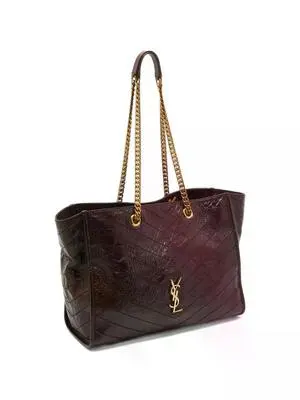 Saint Laurent 2026 Medium Niki Crinkled Leather Tote Bag