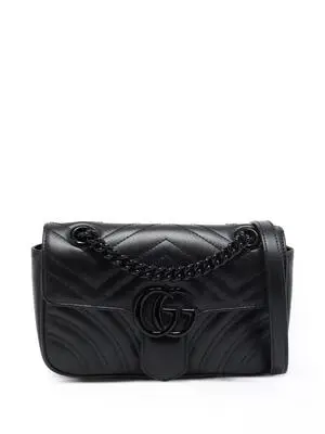 Gucci Gg Marmont Matelassé Cross Body Bag - Black