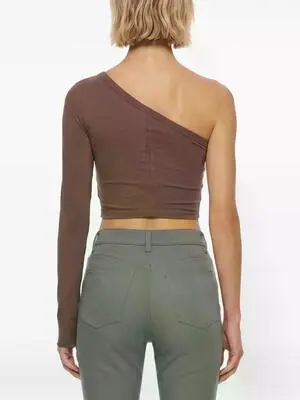 Rick Owens One-shoulder Cropped T-shirt - Brown