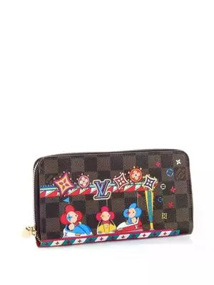 LOUIS VUITTON Zippy Wallet Limited Edition Vivienne Xmas Damier Small Wallets - Brown