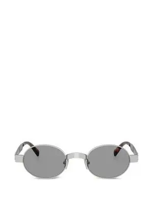 Miu Miu Oval-frame Sunglasses - Silver