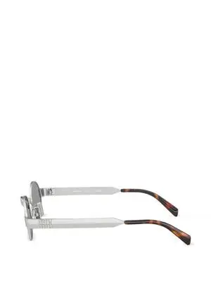 Miu Miu Oval-frame Sunglasses - Silver