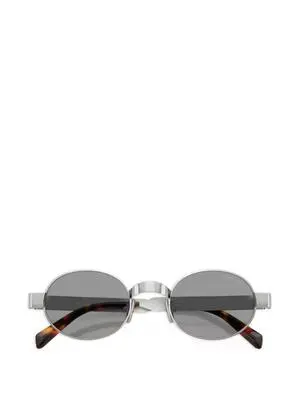 Miu Miu Oval-frame Sunglasses - Silver