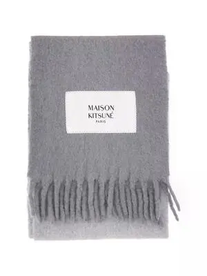 Maison Kitsuné Fringed-edge Scarf - Grey
