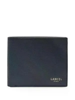 LANCEL Leon Textured Leather Wallet - Blue