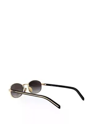 Prada Oval-frame Sunglasses - Gold