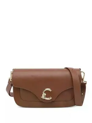 COCCINELLE Medium C-me Logo-plaque Pebbled-leather Shoulder Bag