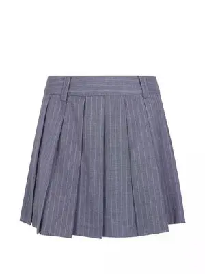 DUNST Pinstripe Pleated Mini Skirt - Grey