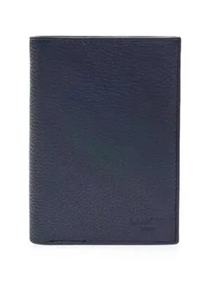 LANCEL Leon Grained Leather Wallet - Blue