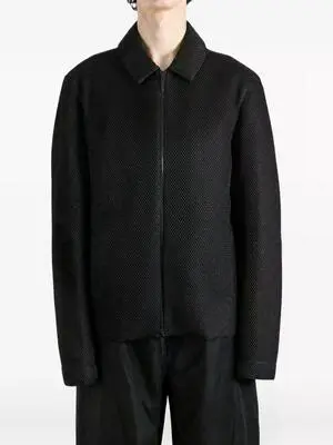 PUMA Mesh-texture Zip-up Jacket - Black