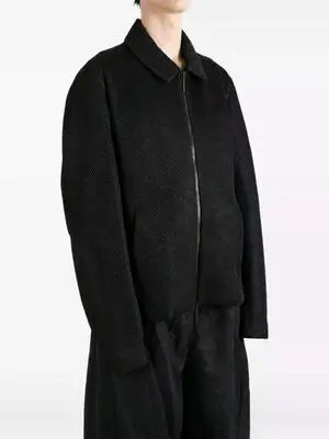 PUMA Mesh-texture Zip-up Jacket - Black