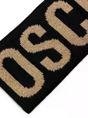 Moschino Logo-intarsia Knitted Headband - Black