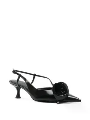 Cult Gaia Calla Floral-embellished Pumps