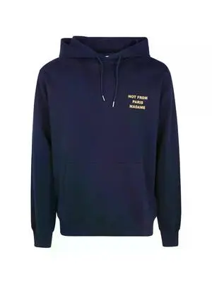 Drole De Monsieur Slogan Hoodie - Blue