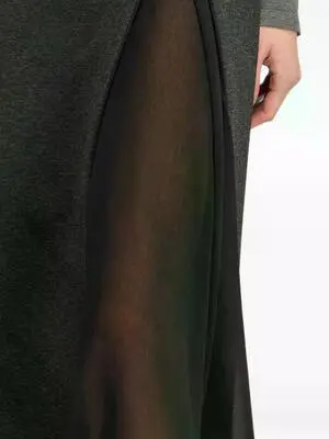 SEMICOUTURE Zip-fastening Layered Midi Skirt
