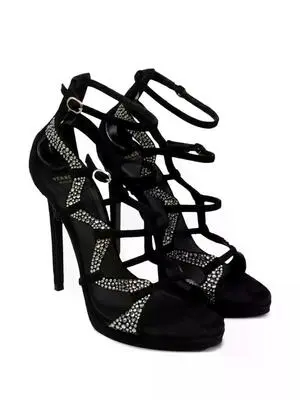 Versace Crystal-embellished Gladiator Sandals