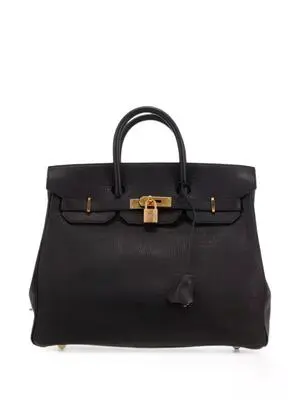 Hermès 1999 Haut À Courroies Tote Bag - Black