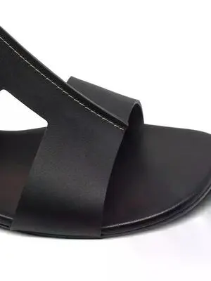 Hermès Contrast-stitch Flat Sandals