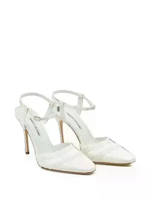 Manolo Blahnik Ayma Ankle-strap Pumps
