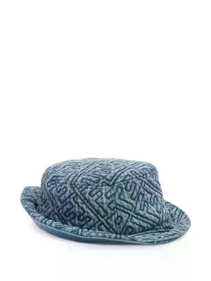 Fendi Ff-embroidered Quilted Bucket Hat