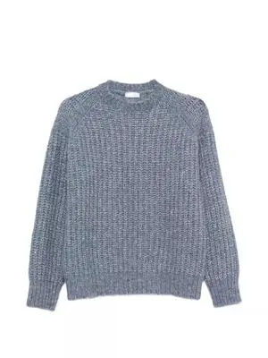 Peserico Chunky-knit Raglan-sleeve Sweater - Blue