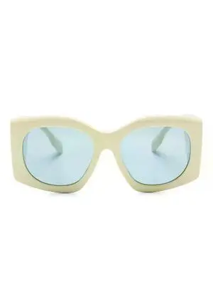 Burberry Be4388u Oversize-frame Sunglasses - Yellow