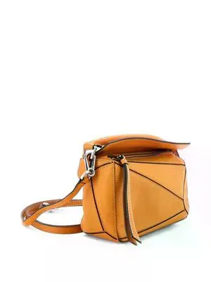 Loewe Puzzle Bag Leather Mini Crossbody Bag - Brown