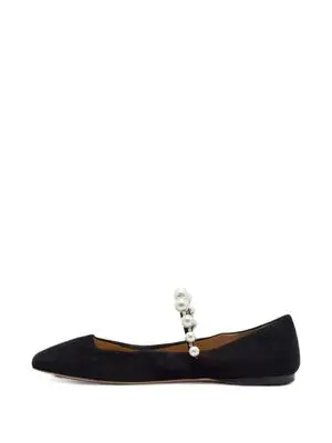 JIMMY CHOO Ade Pearl-embellished Ballet Flats