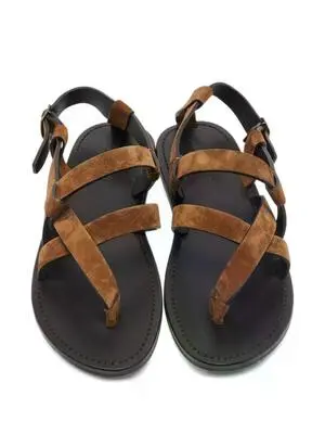 Saint Laurent Culver Suede Thong Sandals