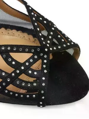 CHARLOTTE OLYMPIA Crystal-embellished Spider-web Sandals