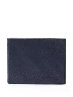 LANCEL Leon Grained Leather Wallet - Blue