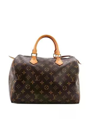 LOUIS VUITTON Speedy Handbag Monogram Canvas 30 Satchel - Brown