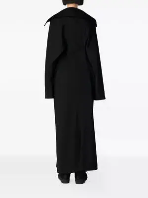 Yohji Yamamoto Double-breasted Layered-detail Coat
