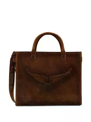Zadig&Voltaire Wings-patch Suede Tote Bag