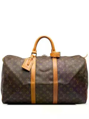 LOUIS VUITTON 1986 Monogram Keepall 50 Travel Bag - Brown