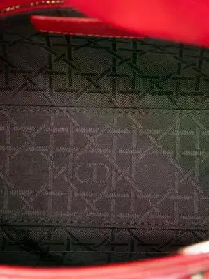 Dior 2017 Small Lambskin Cannage My Abcdior Lady Satchel - Red