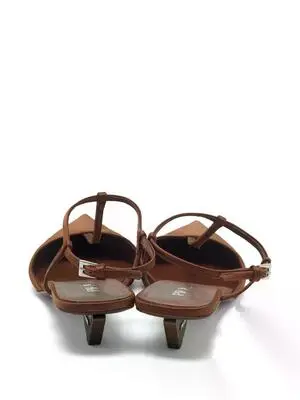 Prada Satin Ankle-strap Pumps - Brown