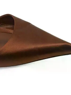 Prada Satin Ankle-strap Pumps - Brown