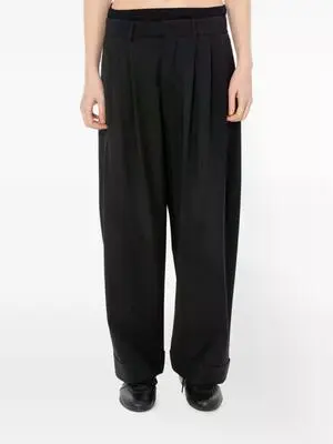 MEIMEIJ Pleated Turn-up Trousers