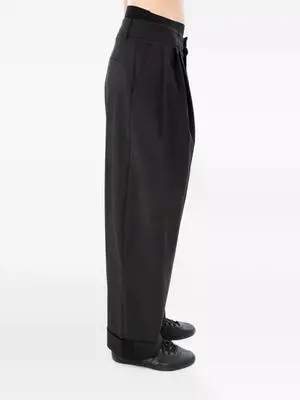 MEIMEIJ Pleated Turn-up Trousers