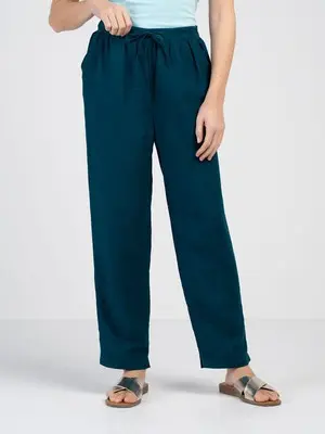 KETTLEWELL Tapered Linen Blend Trousers - Marine Navy