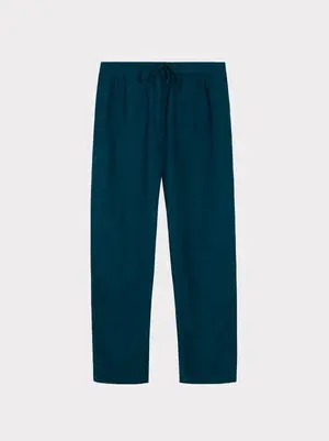 KETTLEWELL Tapered Linen Blend Trousers - Marine Navy
