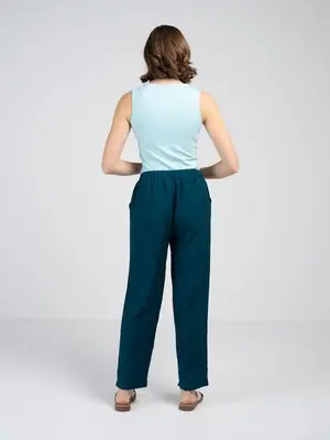 KETTLEWELL Tapered Linen Blend Trousers - Marine Navy