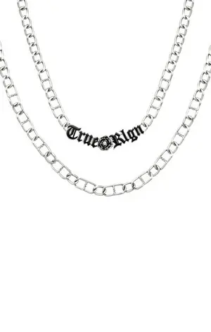 True Religion Layered Necklace - Silver