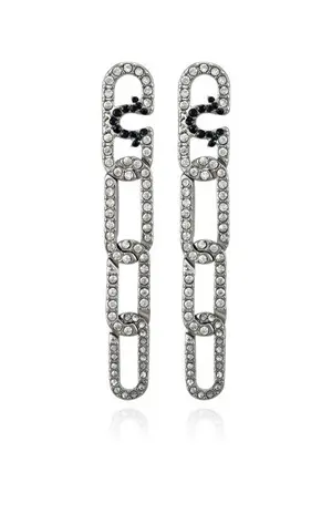 True Religion Linear Earrings - Silver