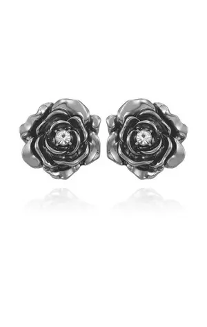 True Religion Flower Stud Earrings - Silver