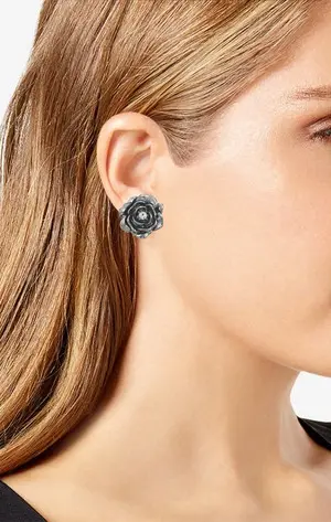 True Religion Flower Stud Earrings