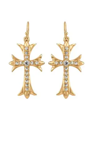 True Religion Linear Earrings - Gold
