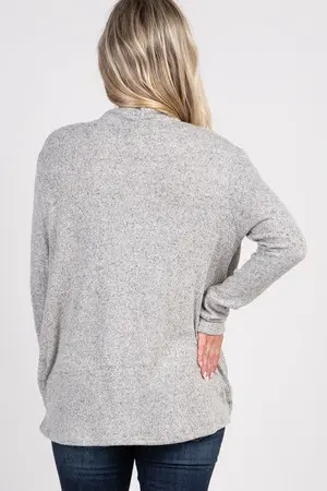 PINKBLUSH Knit Draped Wrap V-neck Nursing Top